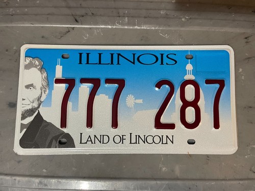 ILLINOIS TRIPLE 777 LICENSE PLATE TRIPLE 7 NUMBER REPEATER 777 287 | eBay