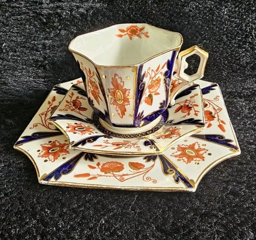 Wileman and Co Antique Tea Trio 1884 pattern 3476 rare Queen Anne Shape ...