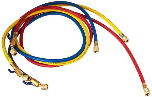 YELLOW JACKET 60" PLUS II 1/4" RYB 3PK HOSES W/BALL VALVE END 29985 | eBay