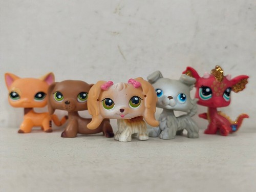 5pcs/lot LPS Littlest Pet Shop Cat Dog Dragon #1643#139#79#363#2484 ...