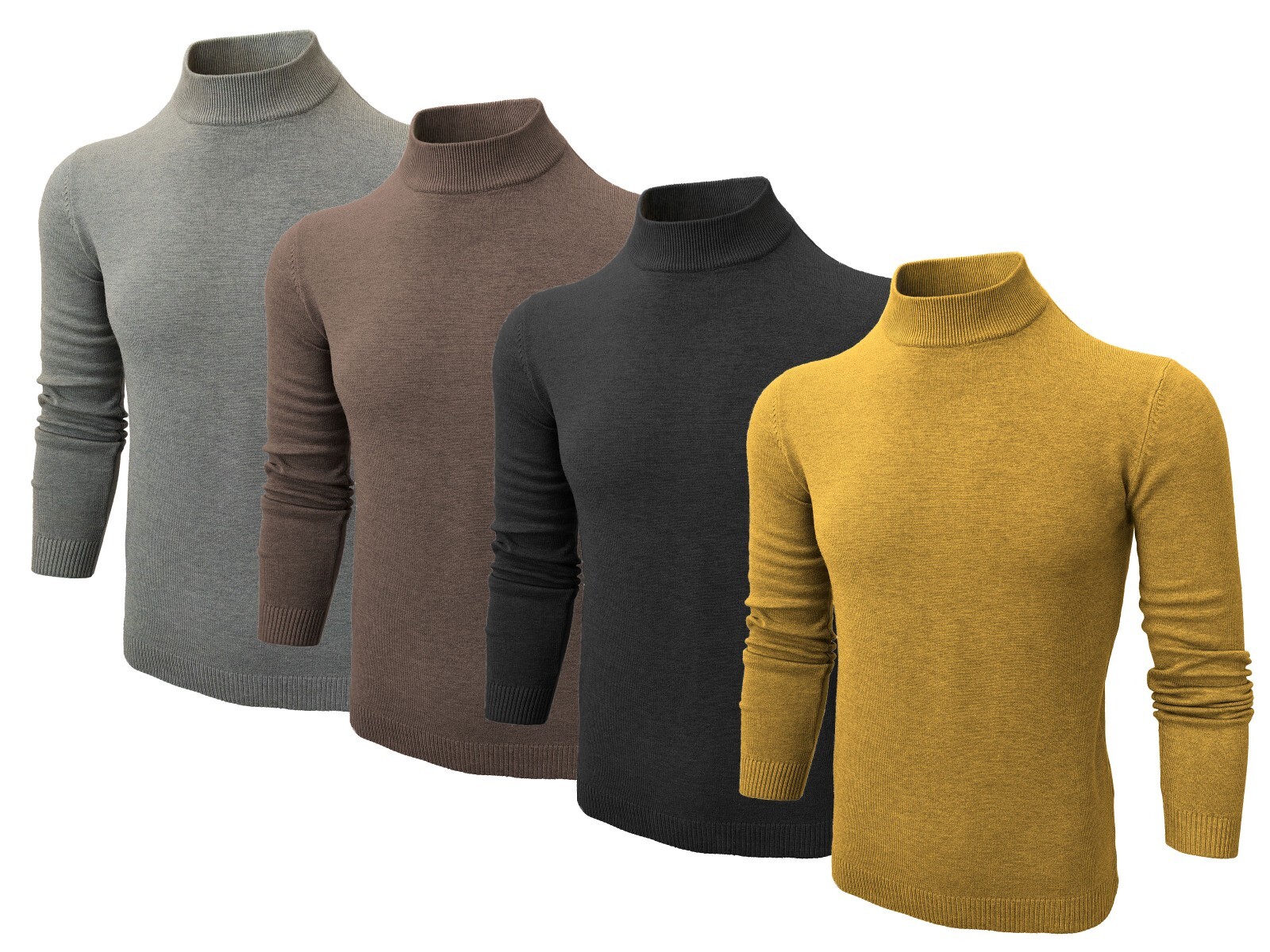 Men's High Neck Slim Fit Jumper | eBay UK