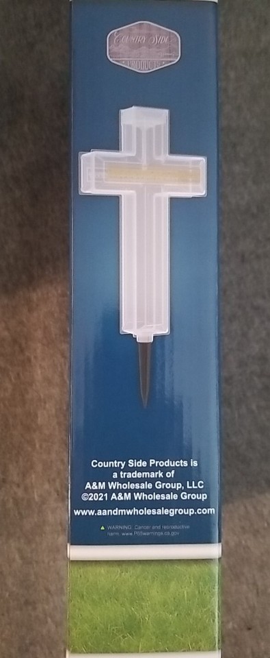 LED Solar Powered Cross "Forever Loved Never Forgotten" Grave Cemetary ...