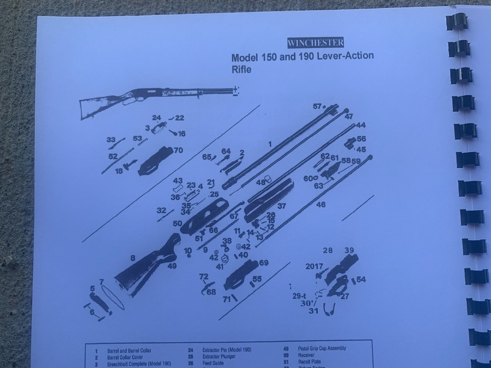 WINCHESTER MODEL 190 and 150 INSTRUCTIONS AND SPECIFICATIONS MANUAL, 10 ...