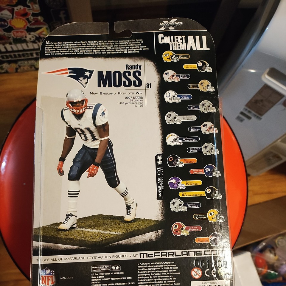 NFL Randy Moss 4 New England Patriots Action Figure 2008 McFarlane Toys ...