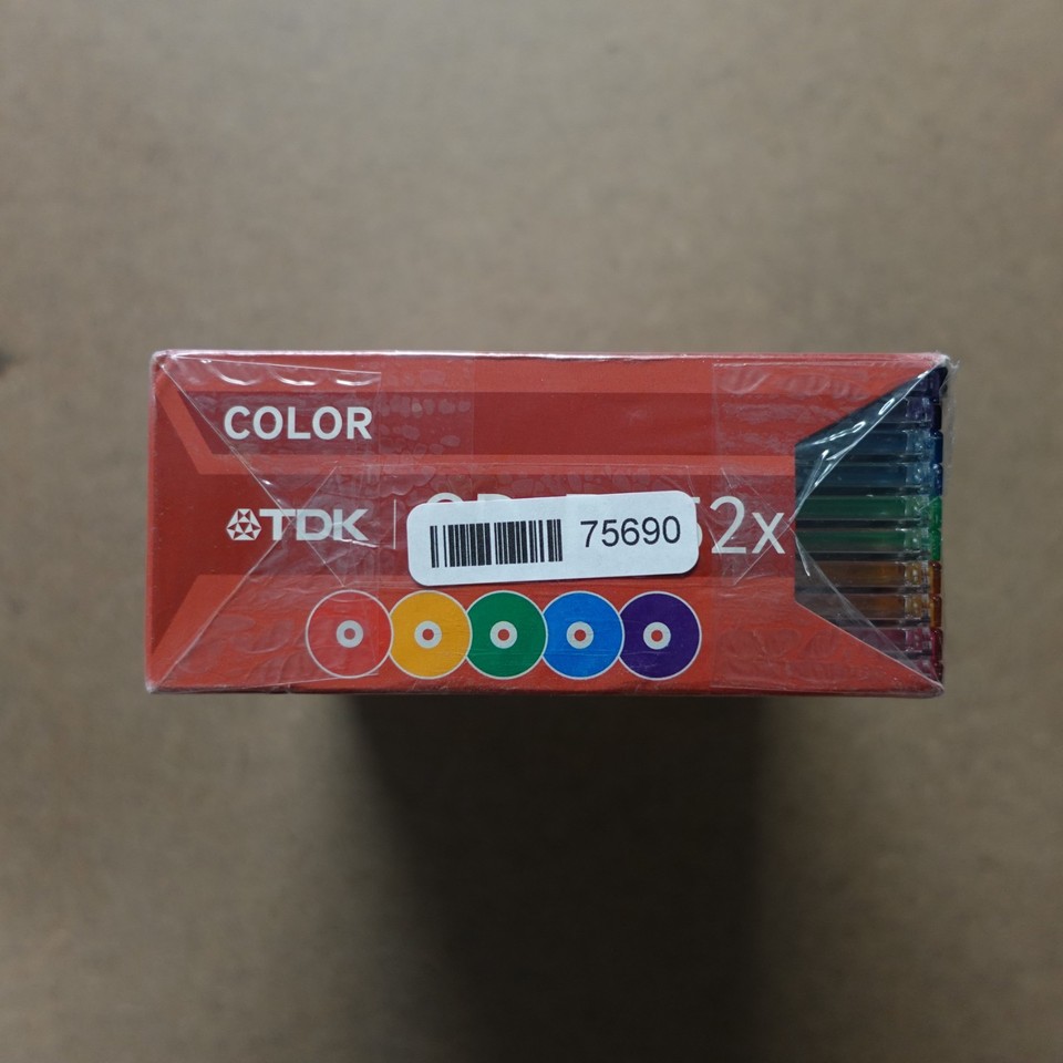 TDK Color CD-R 48X 80min 700MB 10 Pack New In Package Color CDs & Cases ...