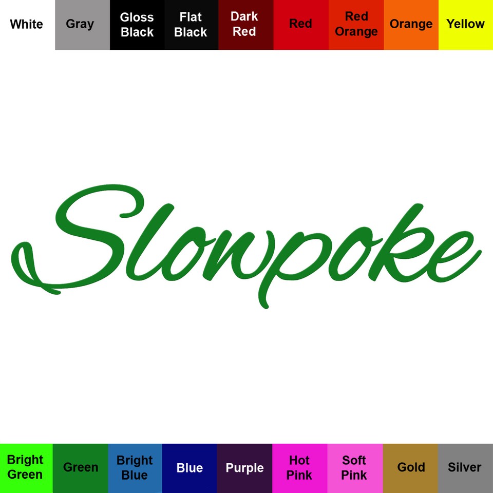 Slowpoke Sticker - Driving Slow Decal - 2 Pack | eBay