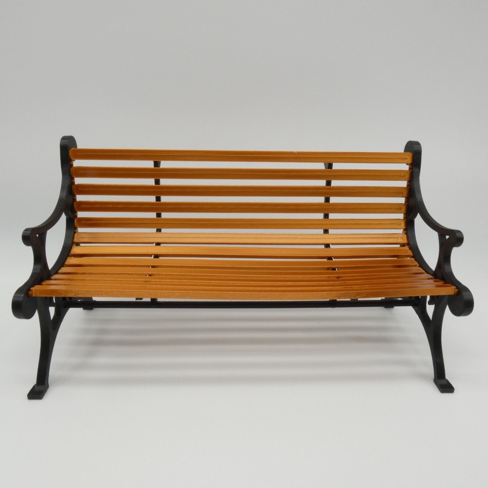 1/6 Scale Doll Furniture Park Bench Two Tone Porch 1:6 Barbie Integrity ...