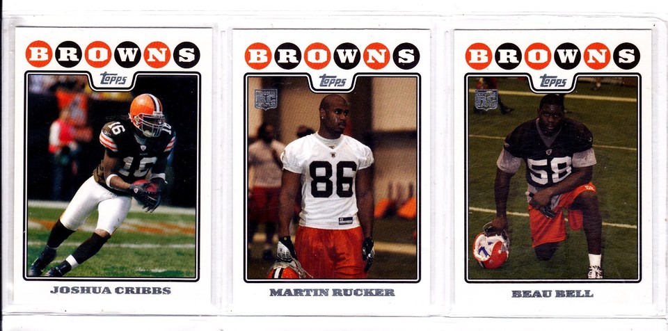 Cleveland Browns 2008 Topps Team Set (12) w/RCs Derek Anderson Jamal ...