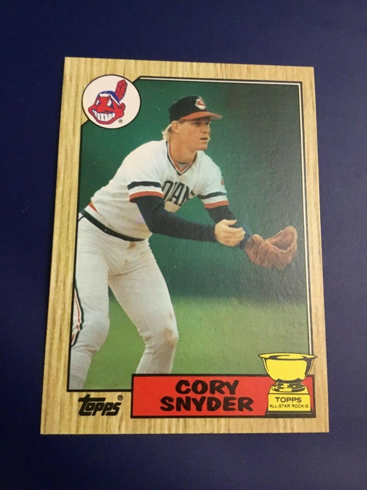 1987 Topps # 192 CORY SNYDER All Star Rookie Gold Cup Cleveland Indians ...