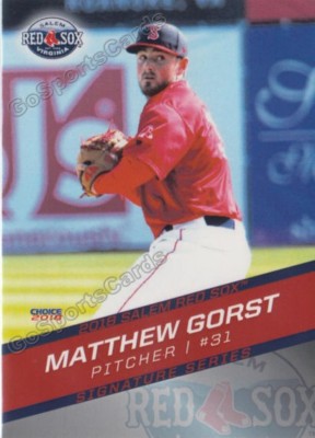 2018 Salem Red Sox Matthew Gorst RC Rookie Boston Minor Jewish | eBay