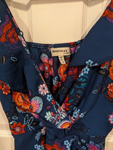 Montau Strappy Midi Sundress Ocean Blue Floral ruffle romantic wrap ...