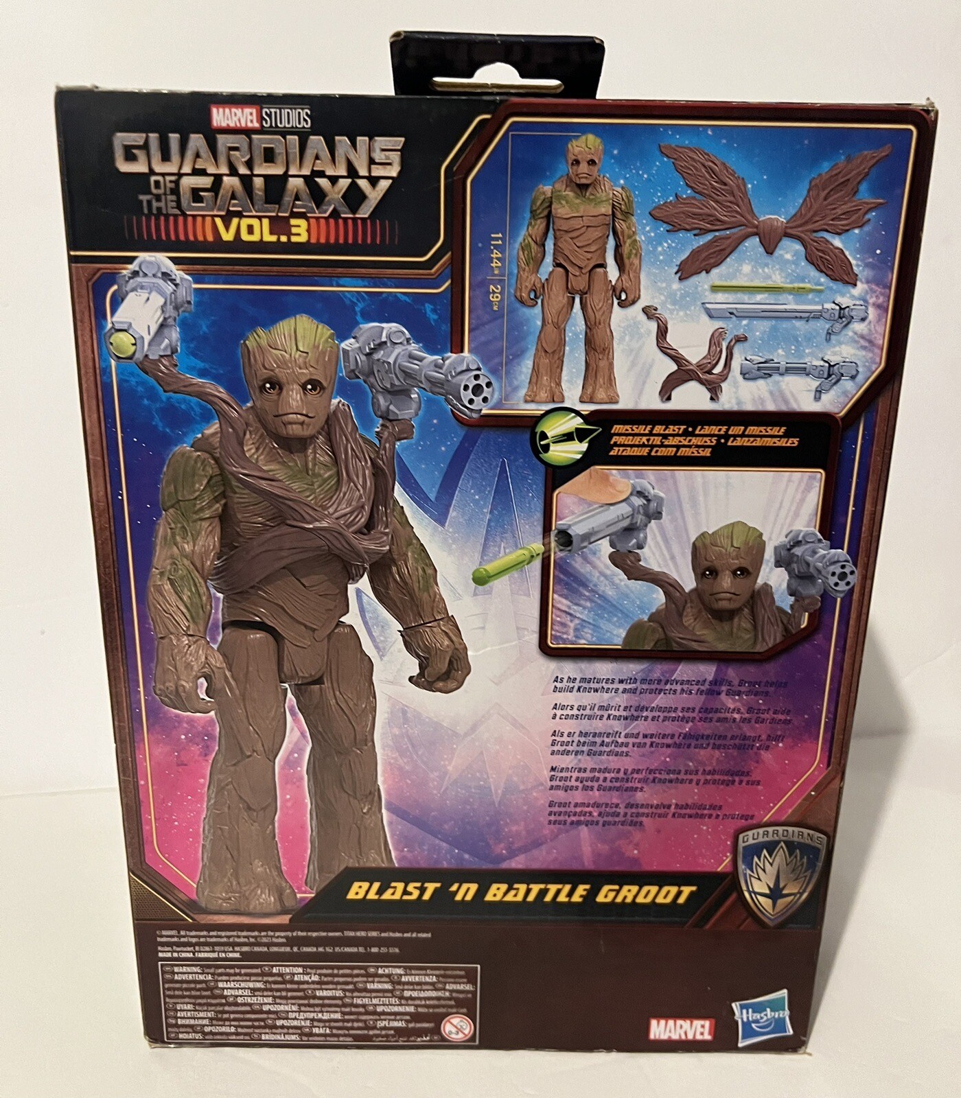 Marvel Guardians of the Galaxy Vol. 3 Blast 'N Battle Groot Action ...