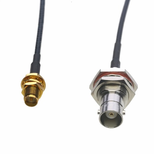 RF Cable BNC female nut bulkhead to RP-SMA female RG316 6"~10FT radio ...