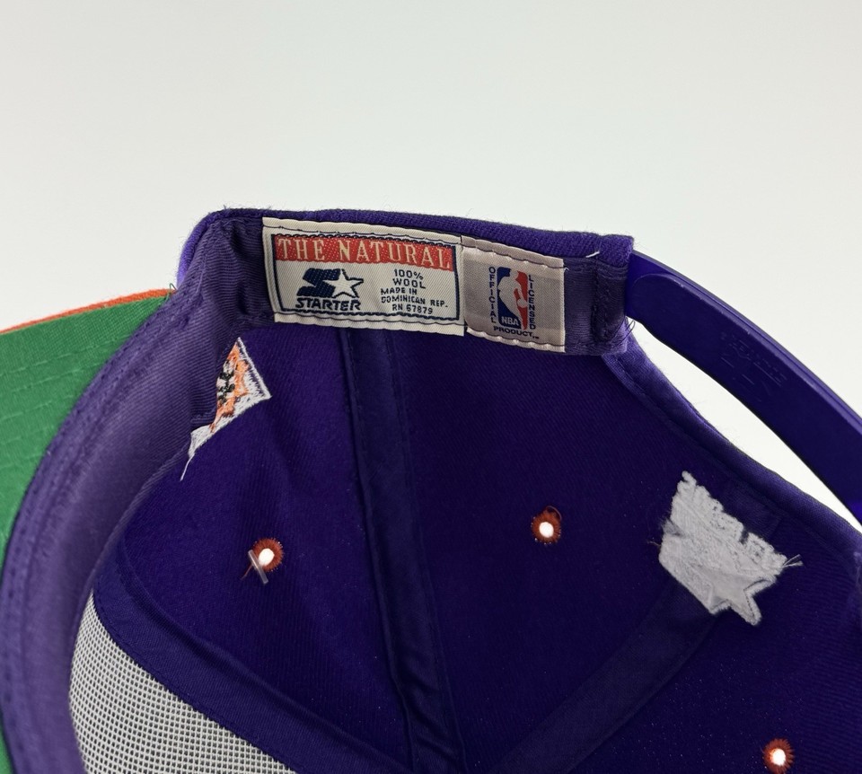 NWT Vintage 90s Phoenix Sun NBA Starter IMAGE Purple Orange Snapback ...