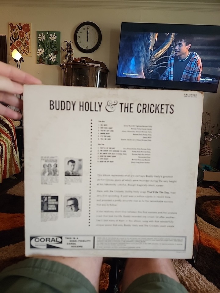 The Chirping Crickets Buddy Holly 1957 LP Vinyl Record Coral CRL Maybe ...