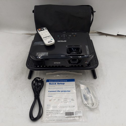 Epson EX5210 H429A 2800 Lumens 3LCD Projector *349 Lamp Hours* W/Remote ...