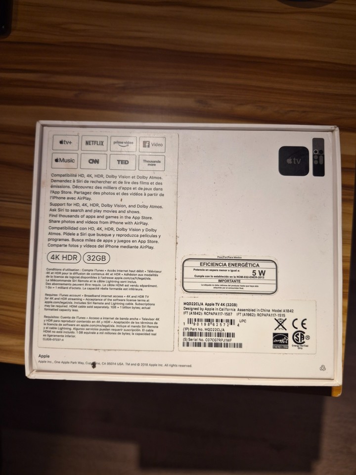 Apple TV 4k 32GB Model A1842 - Used in Original Box | eBay