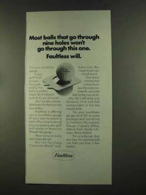 1972 Faultless Golf Ball Ad - Most Won't Go Through | eBay