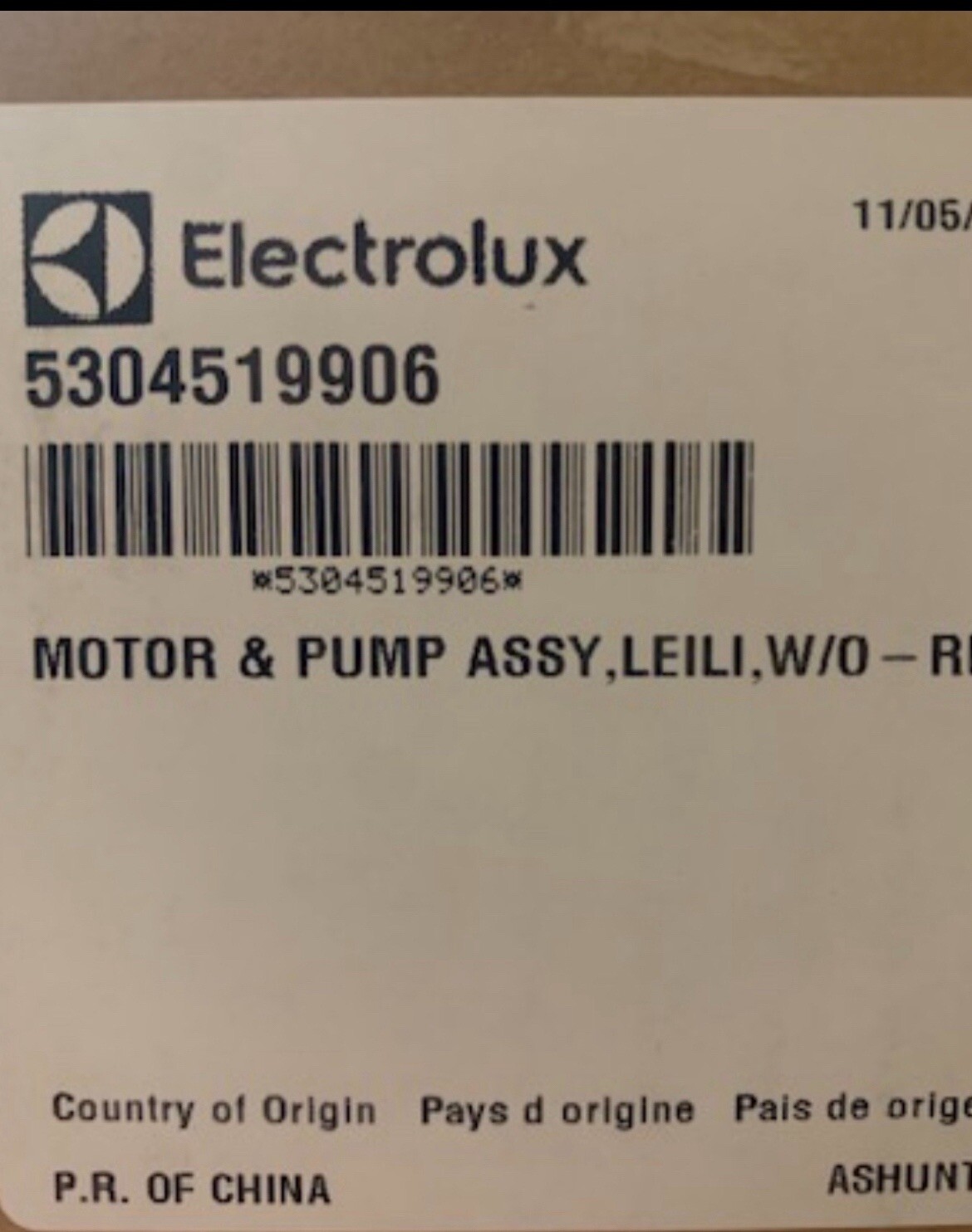 Frigidaire 5304519906 Dishwasher Pump Motor For A11951402 for sale ...