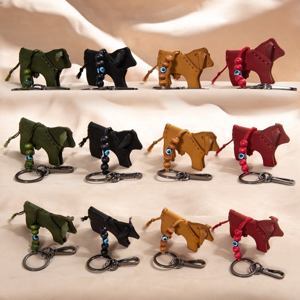 Leather Elephant Keychain, Charm for Women's Purse & Bags | Handmade ...