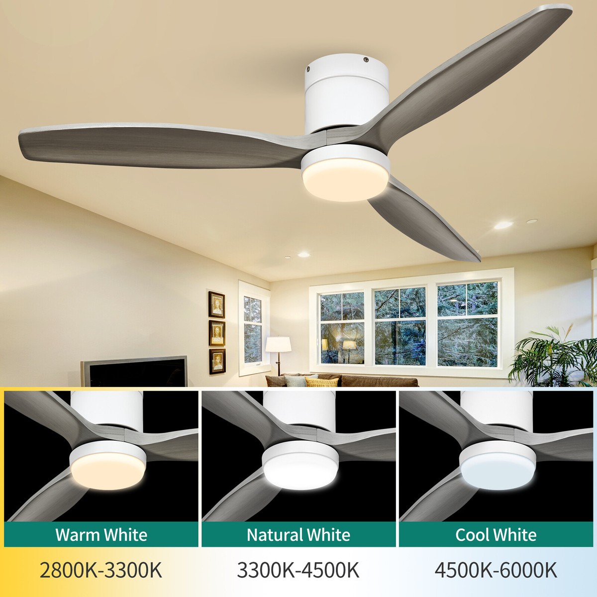 Unique White Ceiling Fans With Lights | Shelly Lighting