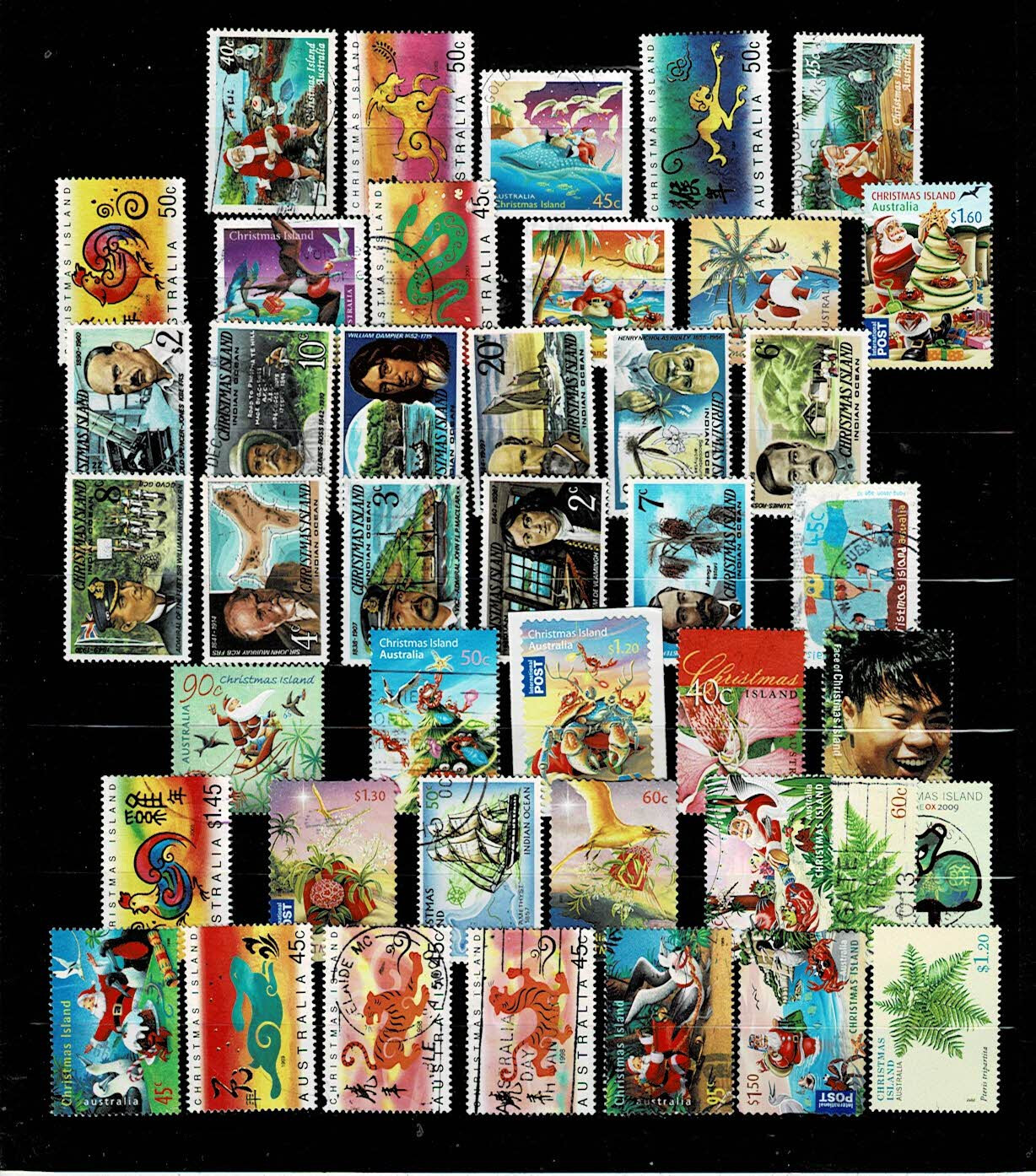 12622- Christmas Island, former British Colonies collection of stamps ...