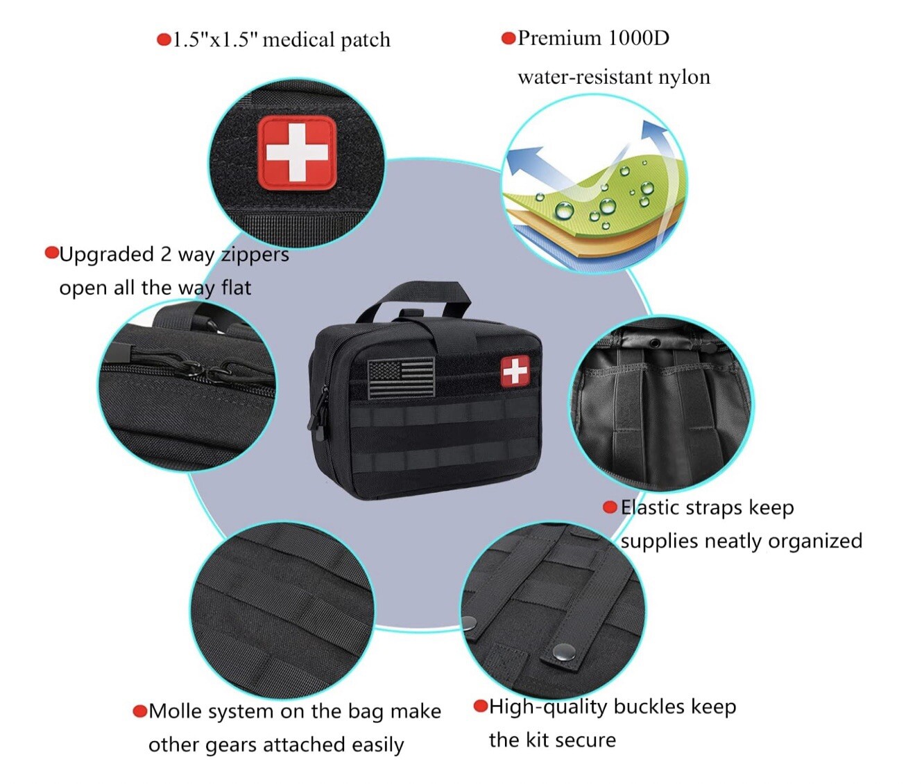 Emergency Survival Kit First Aid Bug out bag Prepper Mole Outdoor ...