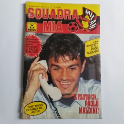 Rivista con fumetti e calcio SQUADRA MIA MILAN n.17/1991 con Adesivi | eBay