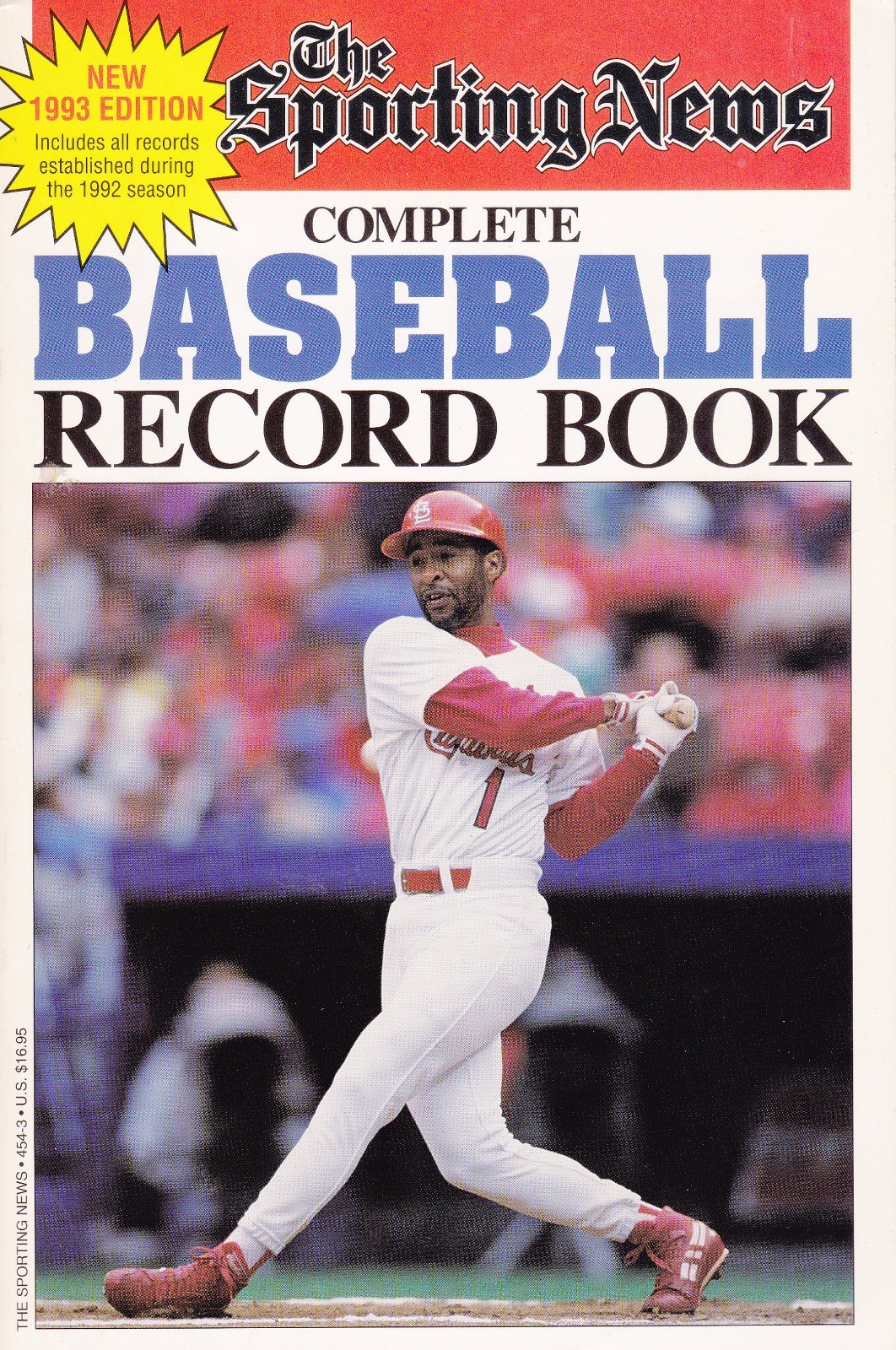 1993 The Sporting News Complete Baseball Record Book Cardinals Smith on ...