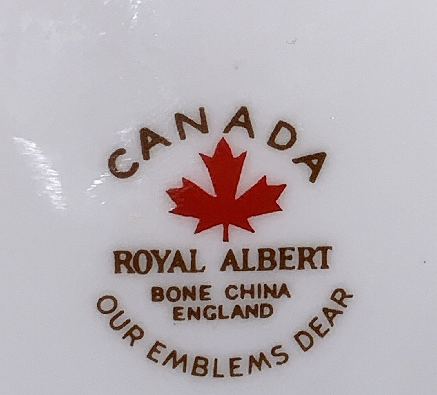 Vintage Royal Albert Bone China 8 1/4" Plate - Canada "Our Emblems Dear ...
