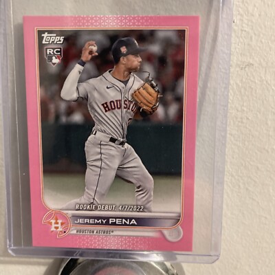 2022 Topps Mini Jeremy Pena Pink #14/25 RC Rookie Card. Online ...