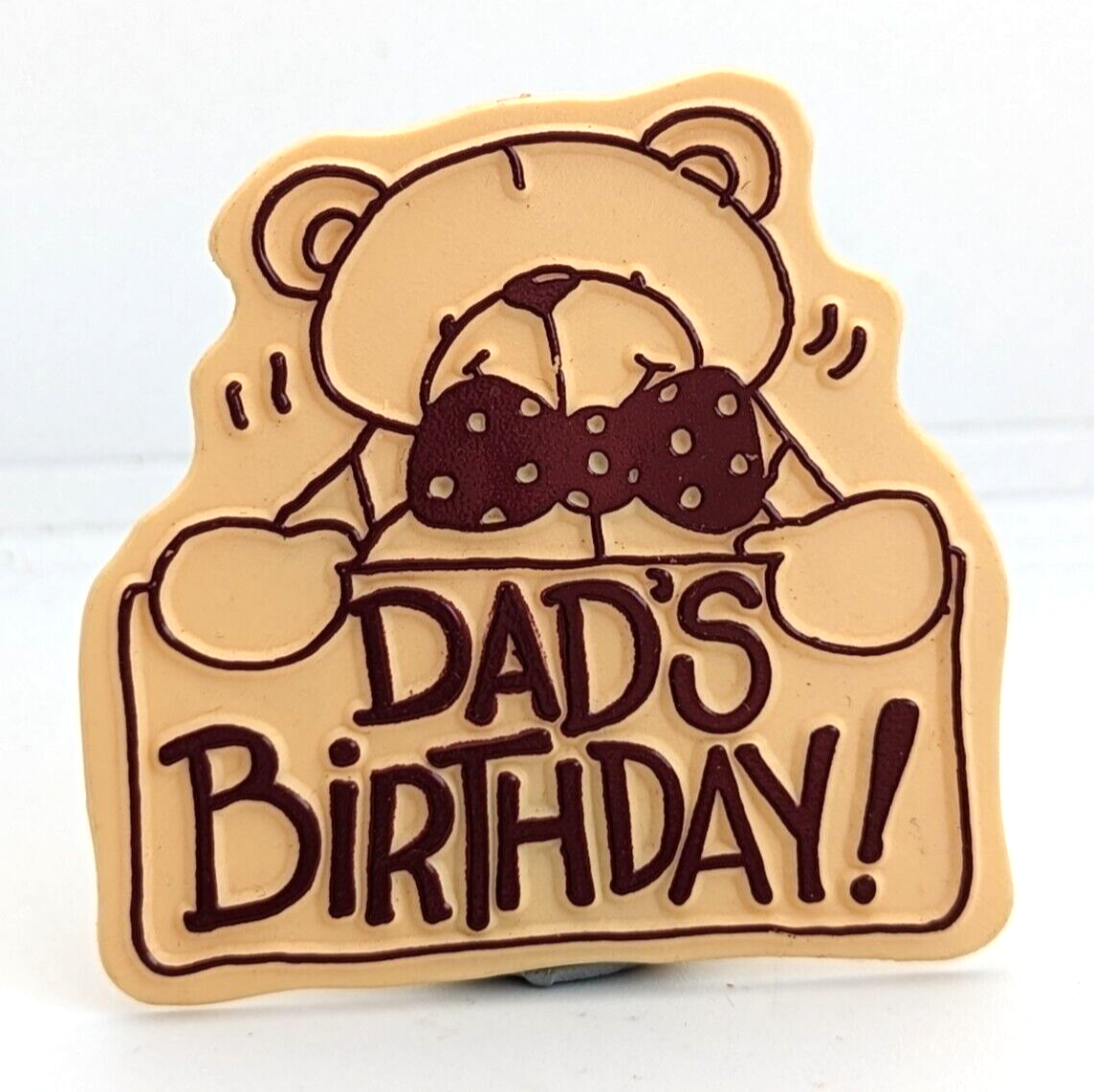 Vintage Dad Daddy Father Birthday Teddy 1970's 1980's Badge Pin (P1409 ...
