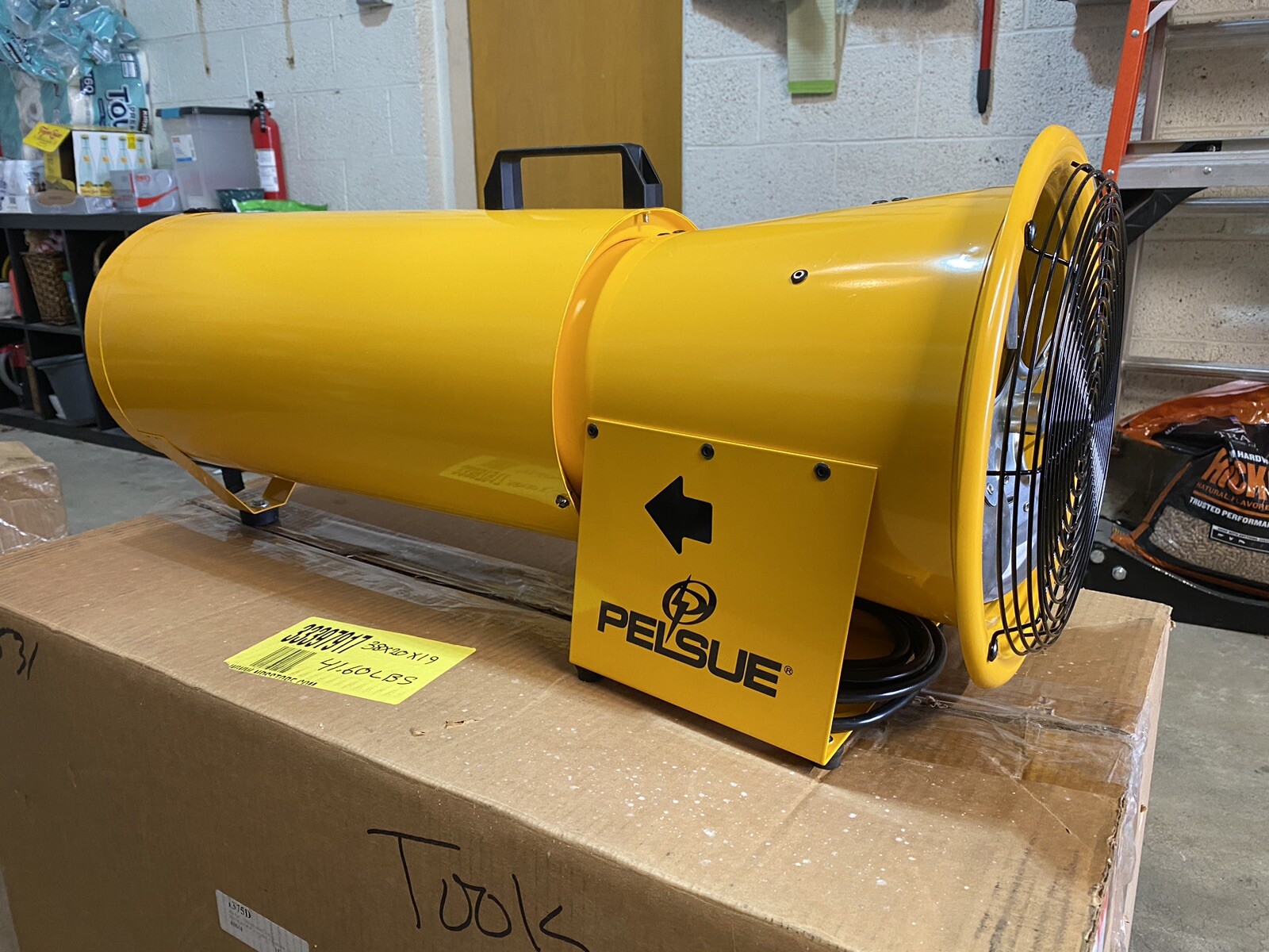 Pelsue 1375D Axial Blower, Metal Housing w/ 15' Hose Canister 120v 1/3 ...