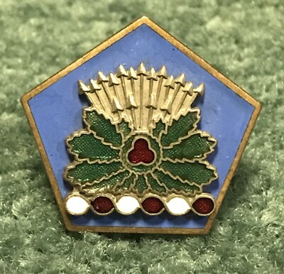 Original WWII 74th Infantry Brigade 37th Division DI DUI Pin Back ...