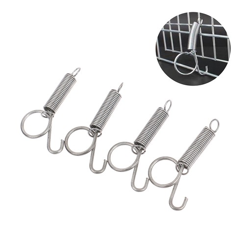 10Pcs Animal Cage Latches Lock Spring Rabbit Cage Door Tension Spring ...