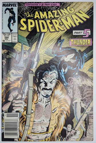 Amazing Spider-Man #294 Marvel 1987 (VF+) | Newsstand | Death of Kraven ...
