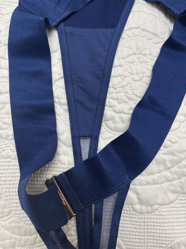 Honey Birdette KEELY 💙 Navy Blue Thong String Size Medium | eBay
