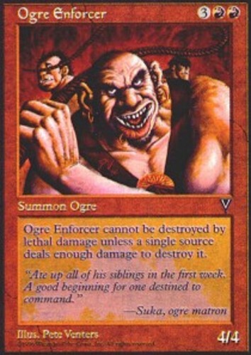 1x Ogre Enforcer Light Play, English Visions MTG Magic | eBay
