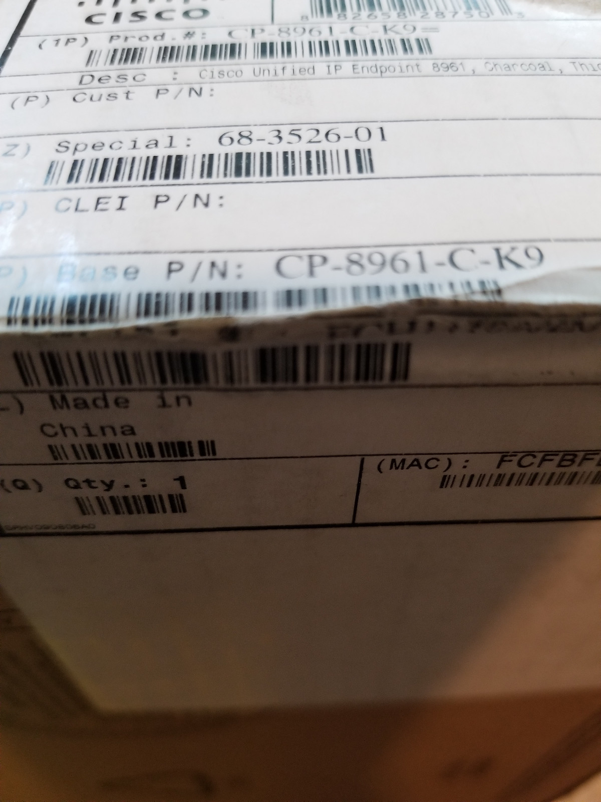 Cisco ‎CP-8961-C-K9 Unified IP Phone for sale online | eBay