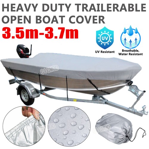 3.5m-3.7m Trailerable Open Boat Cover Tinnie Heavy Duty Marine UV Dust ...