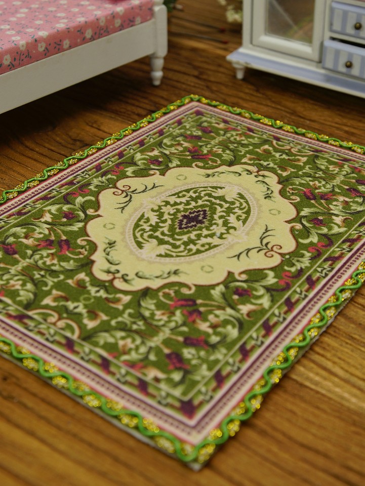 1:12 Oliver Green Beautiful Fresh Swirls Nice Lace Dollhouse Miniature ...