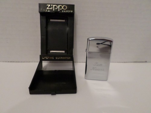 Brand New Zippo Chrome Lighter Personally Engraved Tom Howes Great Gift ...
