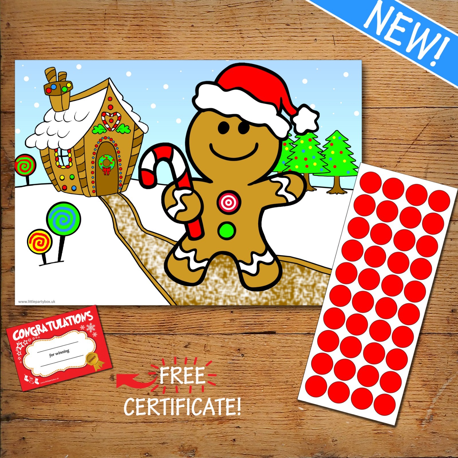 PIN THE BUTTON ON THE GINGERBREAD MAN - Like Pin Nose on Reindeer - 40 ...