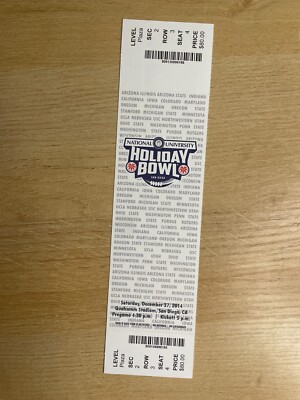 2014 Holiday Bowl Nebraska Cornhuskers Vs. USC Trojans Football Ticket ...