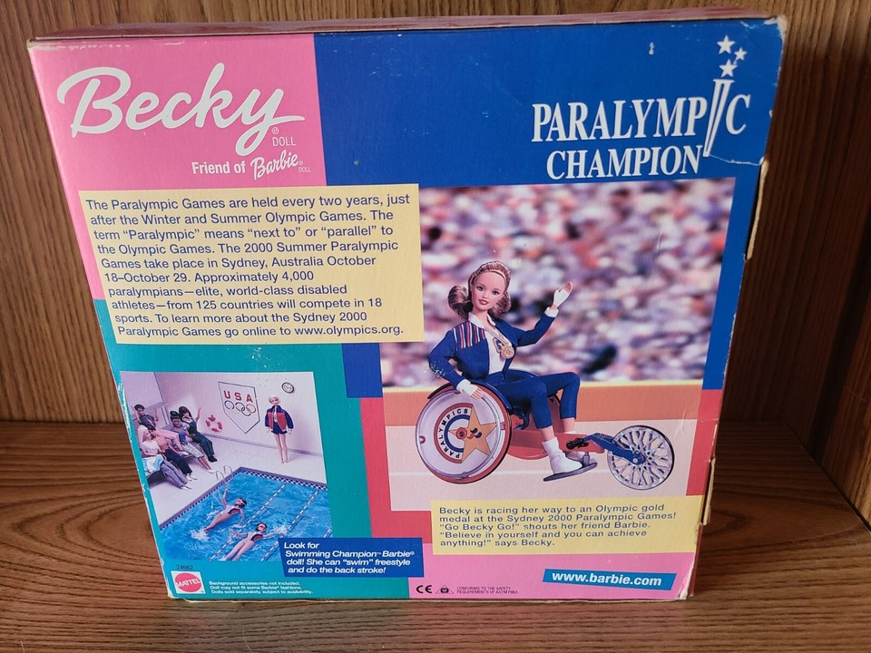 Barbie "Becky Paralympic Champion" Sydney 2000 Games some box damage | eBay