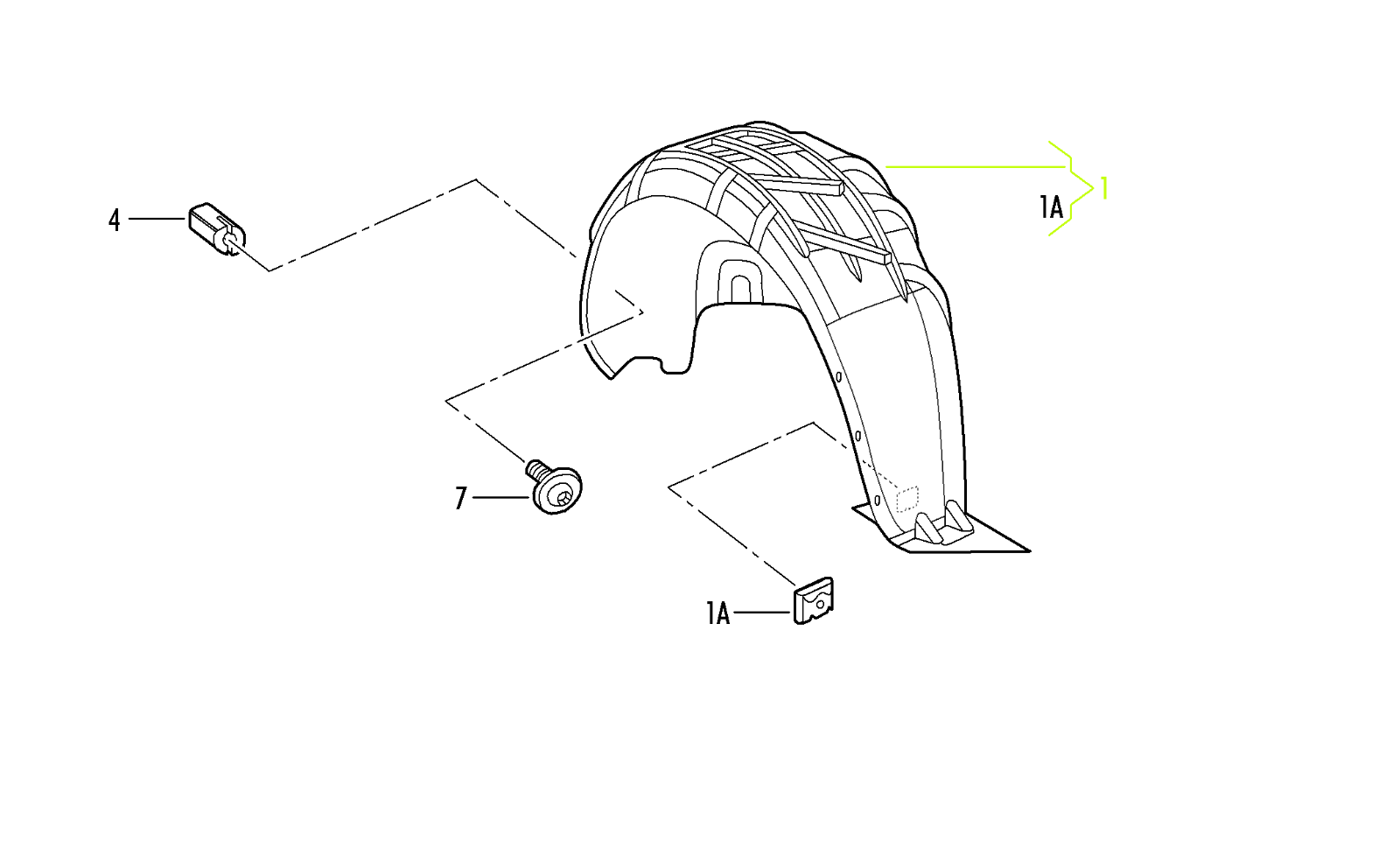 VW Volkswagen 12 - 17 OEM Fender Liner Splash Guard 5C5810969D Rear ...