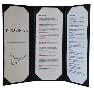 Deluxe Triple Panel Menu Cover,4 views, 10pck, 11x4.25 Inserts, Premium ...