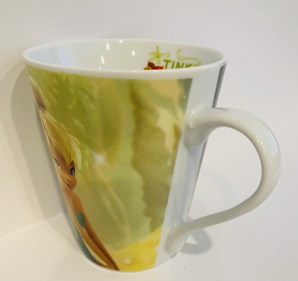 Disney Tinkerbell Coffee Mug Green Forest Flying Collectible Cup ...