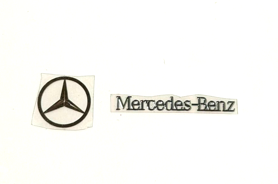 Mercedes Benz Silver Metallic Sticker Logo Decal Badge, Set ( 2 pcs) | eBay