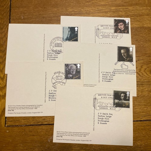 GB 1985 British Films 5 PHQ Cards, Stamps on Rear, 4 Different SHS ...